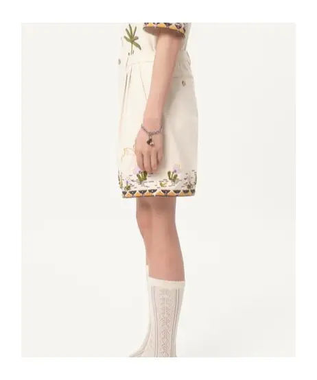Valentino Garavani Bermuda Shorts With Floral Embroidery And Jacquard Trim
