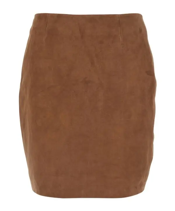 ROTATE BY BIRGER CHRISTENSEN Fitted Midi Skirt - Brown
