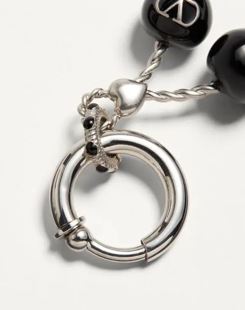 Valentino Garavani Chez Cherry Hoop Earrings