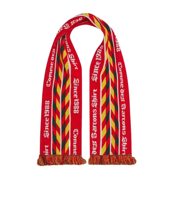 Comme Des Garçons Fringed Scarf - Red
