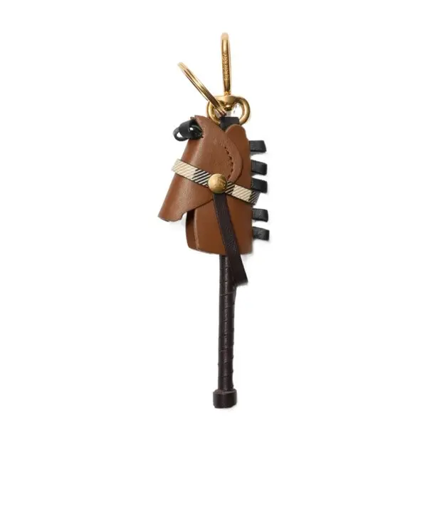 Burberry Leather Hobby Horse Charm - Hazel-brown