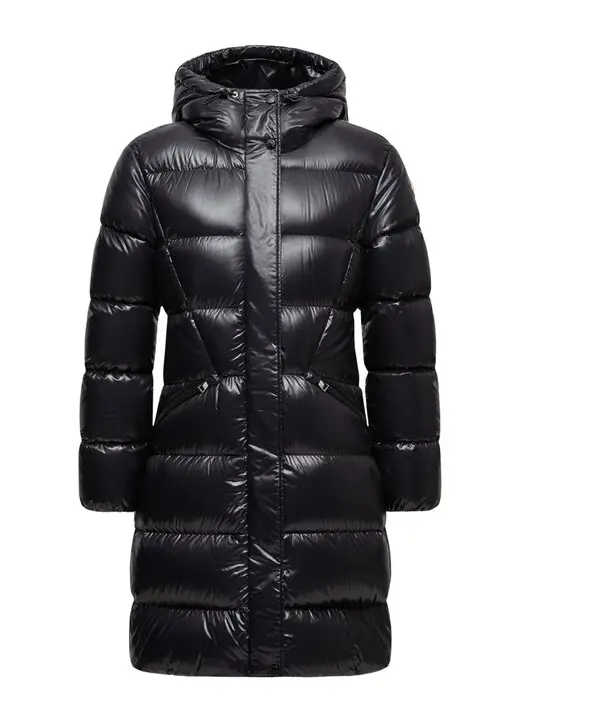 Moncler Bellevue Hooded Long Down Jacket