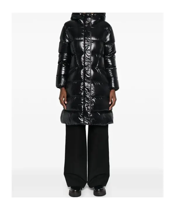 Moncler Bellevue Hooded Long Down Jacket