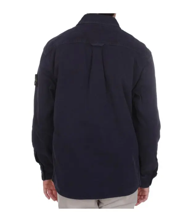 Stone Island Logo Patch Buttoned Shirt