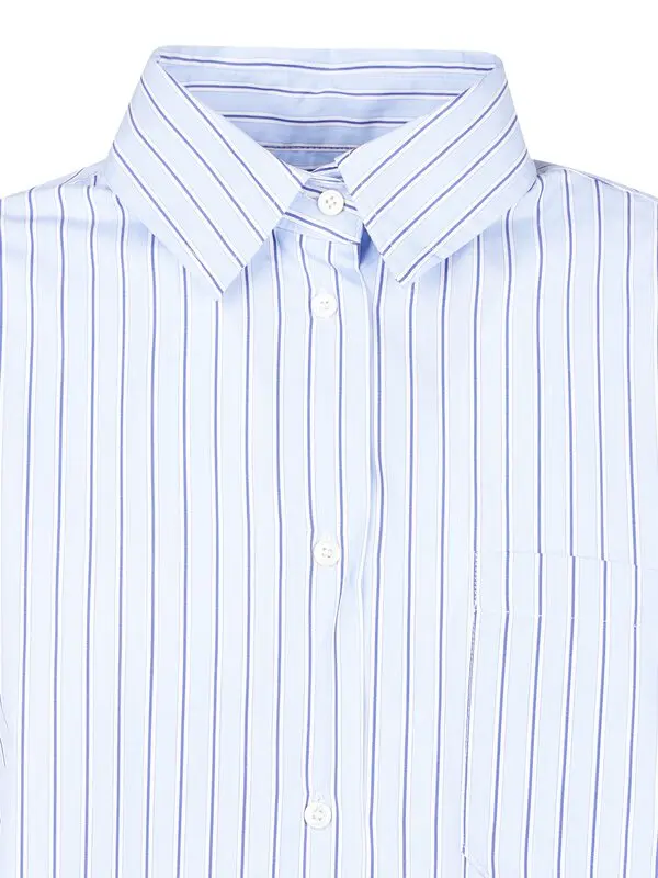 Max Mara Striped Long-sleeved Shirt - Blue