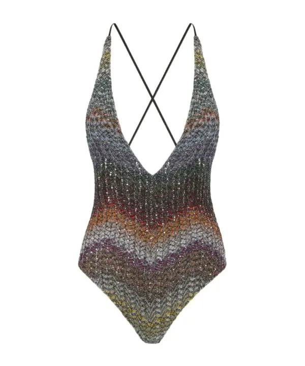 Missoni Zigzag Cross-back One-piece Swimsuit - Multicoloured