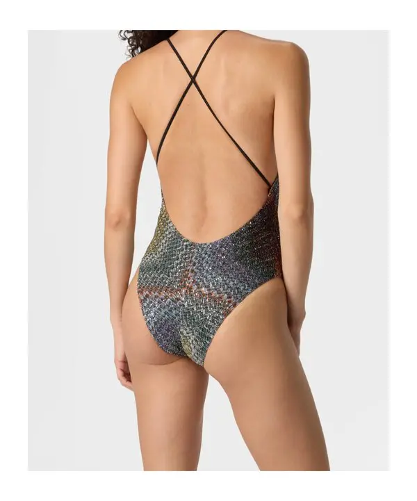 Missoni Zigzag Cross-back One-piece Swimsuit - Multicoloured