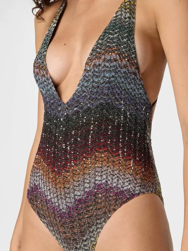 Missoni Zigzag Cross-back One-piece Swimsuit - Multicoloured