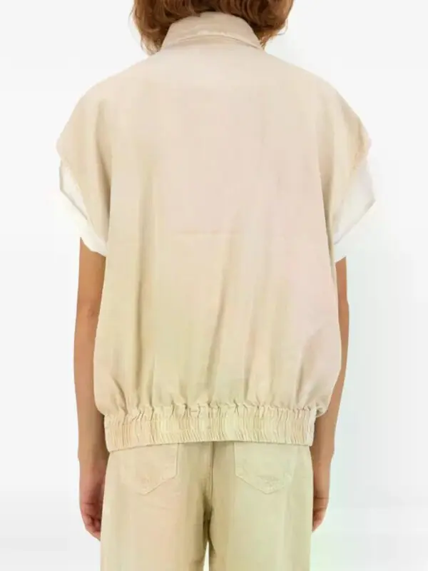 ICON DENIM LOS ANGELES Elasticated-hem Denim Jacket - Neutrals