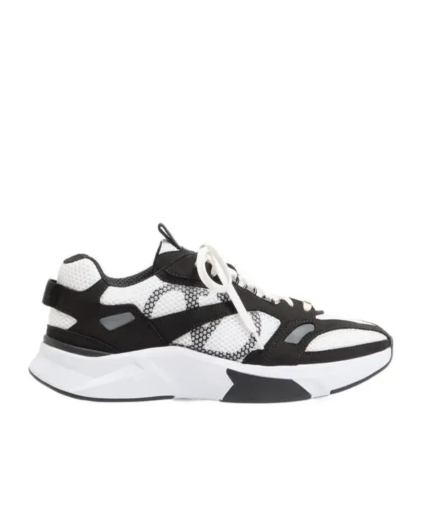 Valentino Garavani Demivee Mesh Panel Trainers - Black/gray