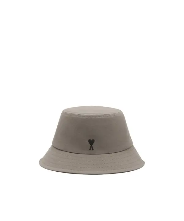 Ami Embroidered Logo Bucket Hat - Carbon Gray