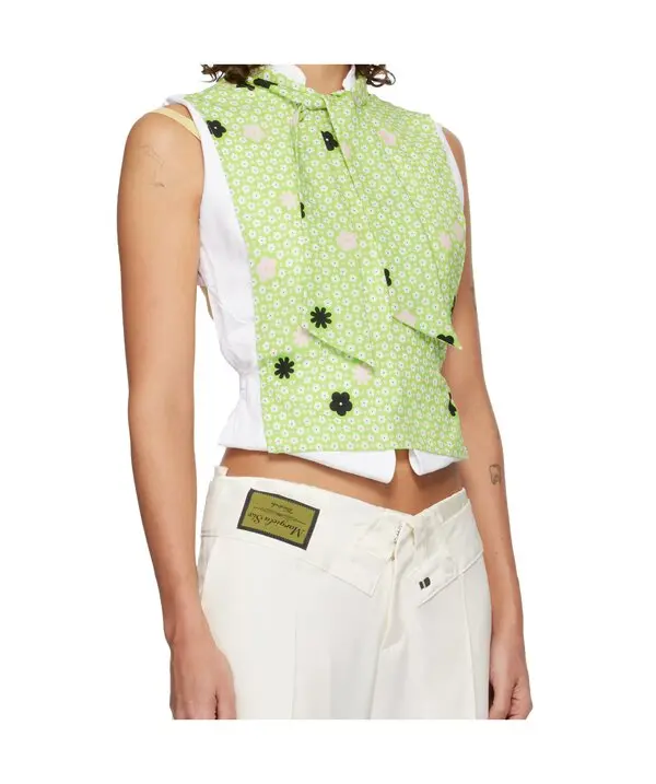 MAISON MARGIELA Sleeveless Floral Print Top