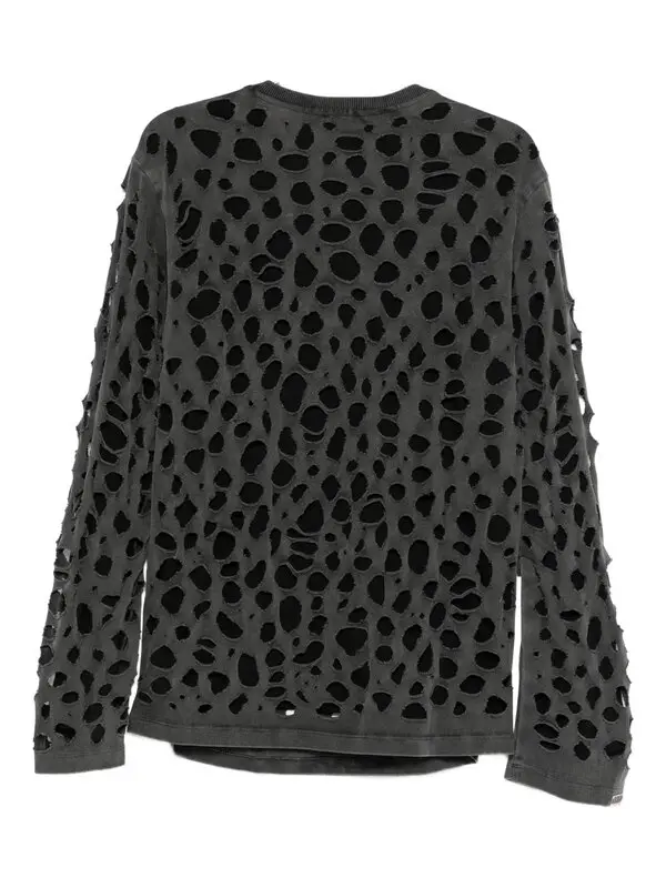 AVAVAV Distressed Cutout Sweatshirt - Black