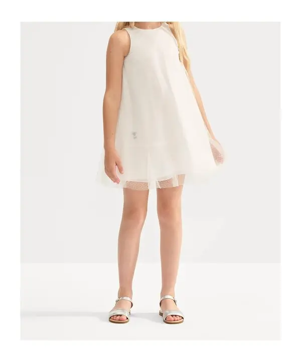 Dior Sleeveless Round Neck Dress With Ruffled Hem