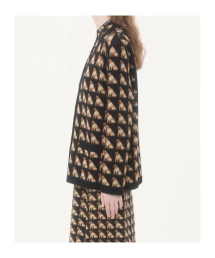 Valentino Garavani Long Sleeve V-neck Wool Cardigan