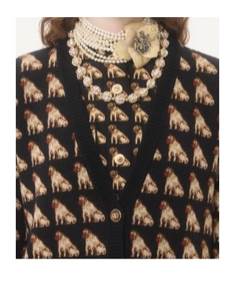Valentino Garavani Long Sleeve V-neck Wool Cardigan