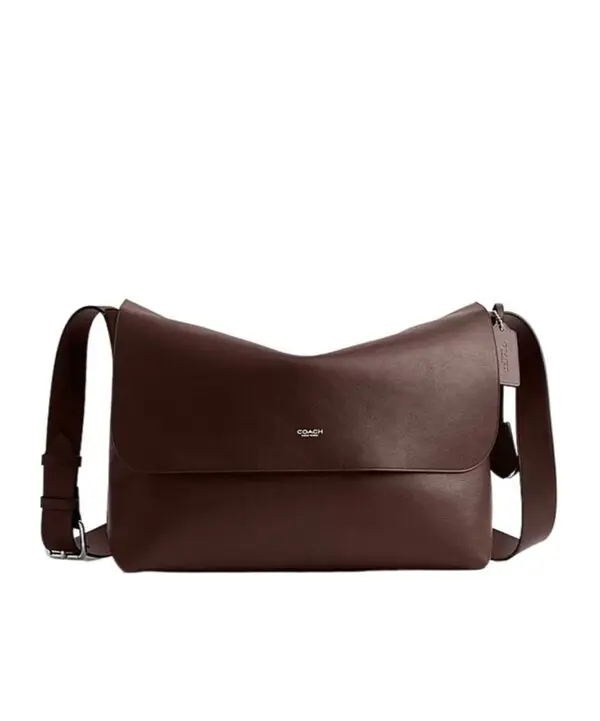 COACH Ludlow Leather Messenger Bag - Maple Brown