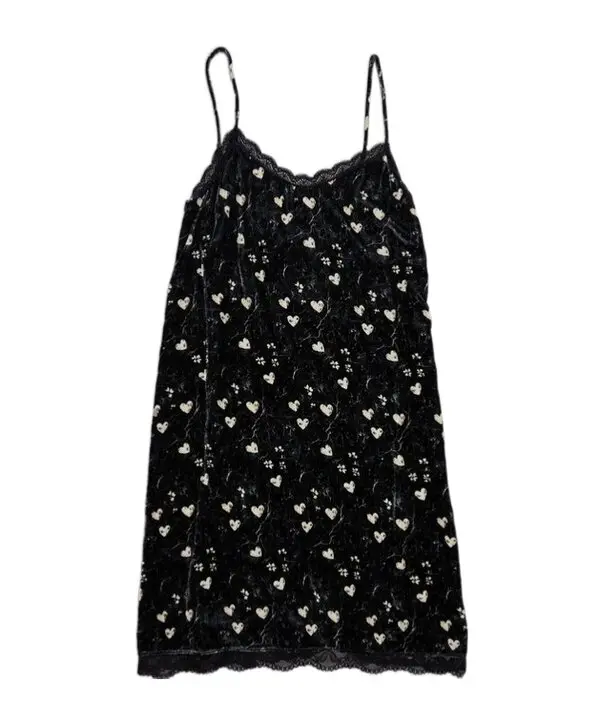 R13 Hearts Lace Trim Slip Dress