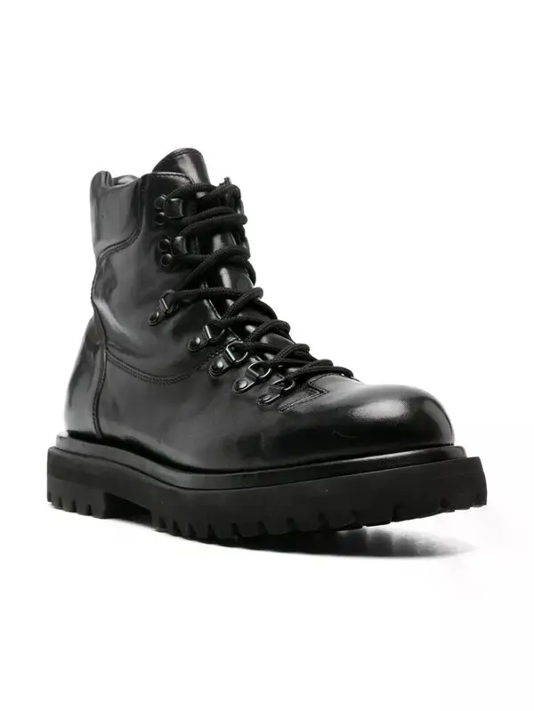 Officine Creative Padded Leather Boots - Black