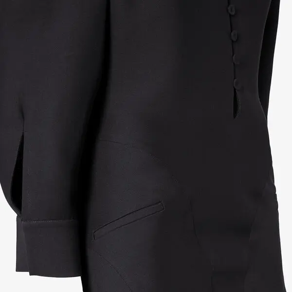 Fendi Long Sleeve Shirt Dress With Flared Hem