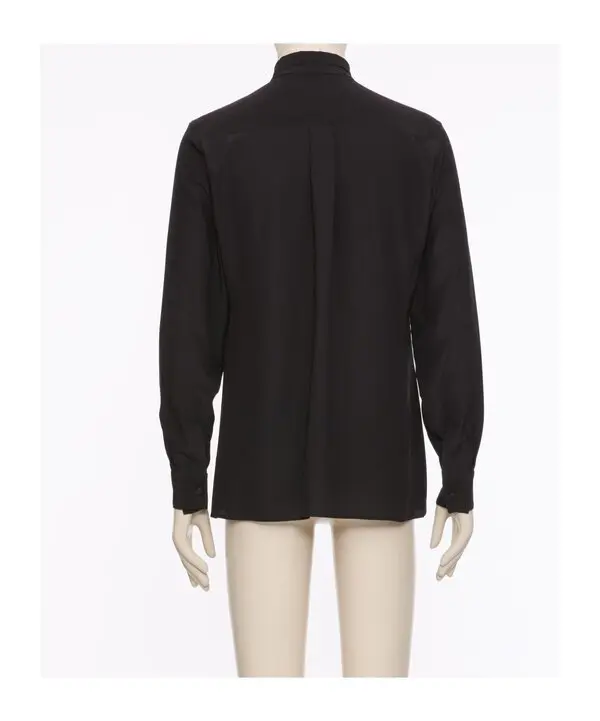 Valentino Garavani Scarf Collar Button-up Shirt - Black