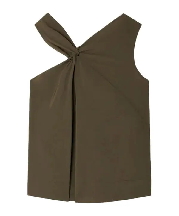 Soeur Asymmetrical Top With Front Bow Detail