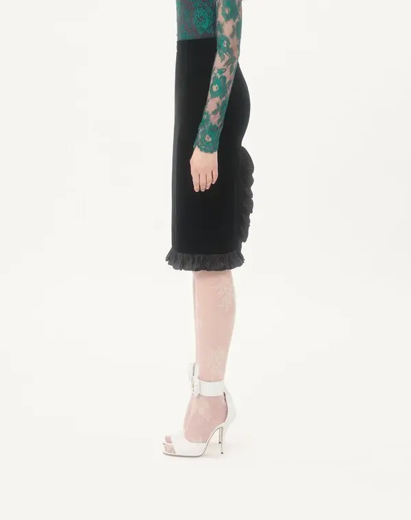 Valentino Garavani Sablé Velvet Skirt