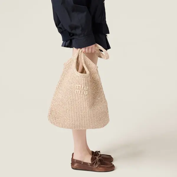 Miu Miu Sequined Mesh Tote Bag