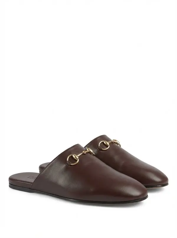 Gucci Horsebit Mules - Dark Brown
