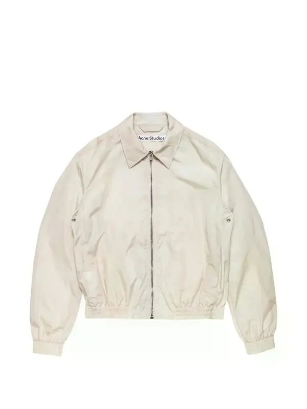 Acne Studios Logo Zip Fastening Jacket - Neutrals