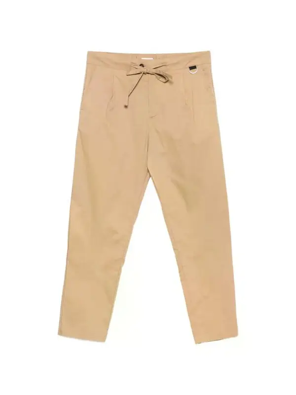OFFICINA36 Pleated Trousers With Drawstring Waist - Neutrals