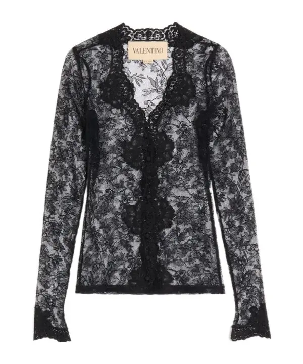 Valentino Garavani Lace Cardigan - Black