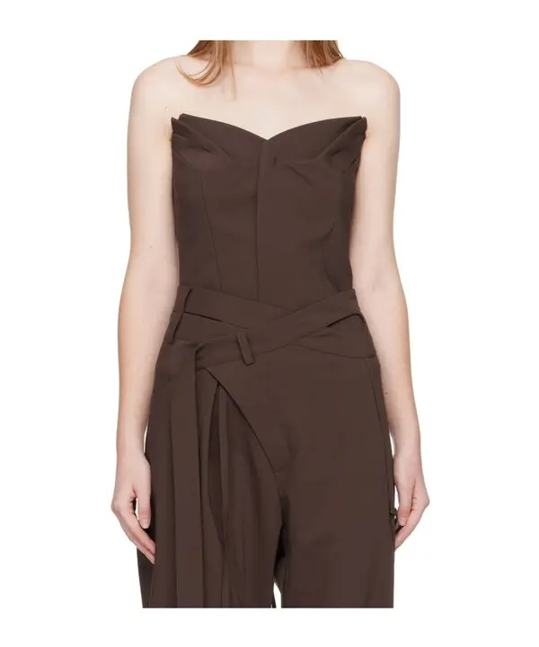 Ottolinger Strapless Bustier Top With Unfinished Details