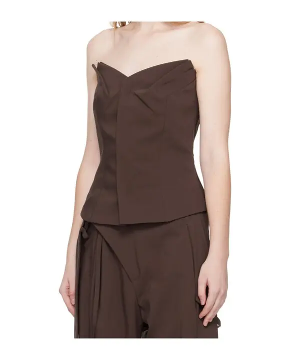 Ottolinger Strapless Bustier Top With Unfinished Details