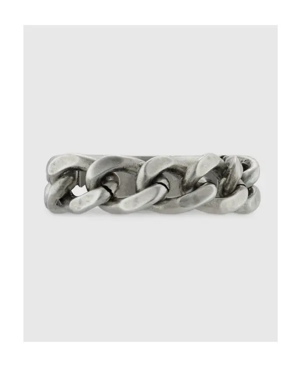 Gucci Logo Enamel Chain Ring