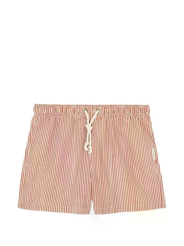 GASSA D AMANTE Striped Swim Shorts - Brown