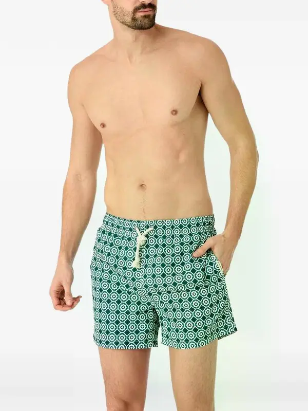 GASSA D AMANTE Geometric Print Swim Shorts