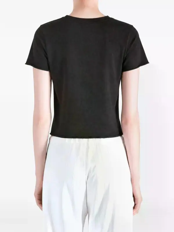 Auralee Raw-edge Short-sleeve T-shirt