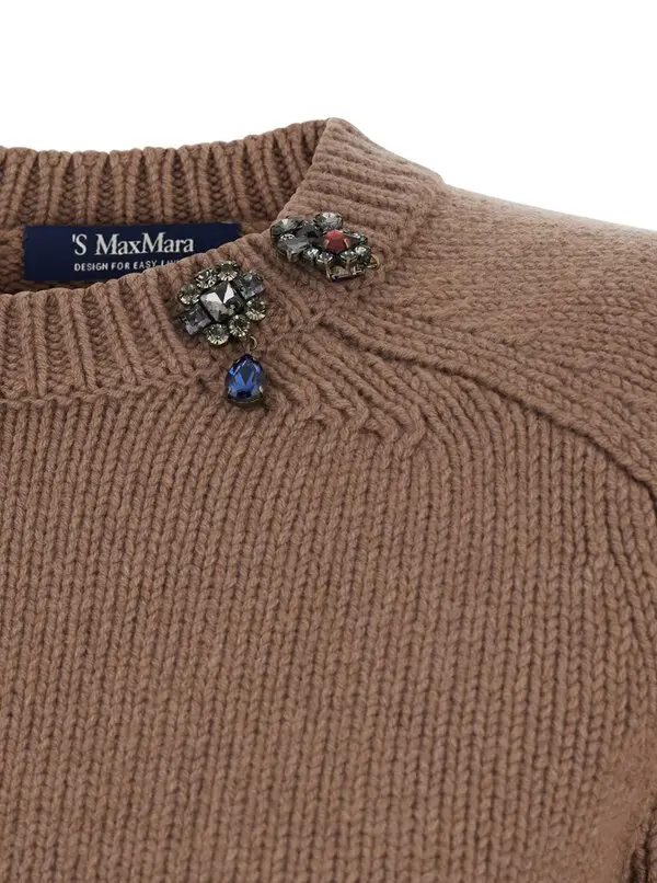Max Mara Embellished Short Sleeve Knitwear