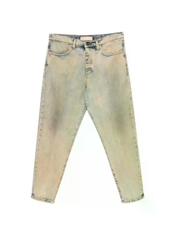 BONHEUR Acid Wash Tapered Jeans - Blue