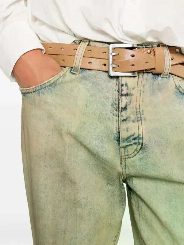BONHEUR Acid Wash Tapered Jeans