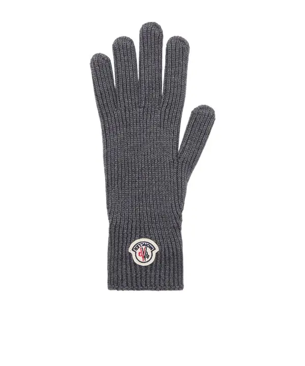 Moncler Wool Gloves - Black