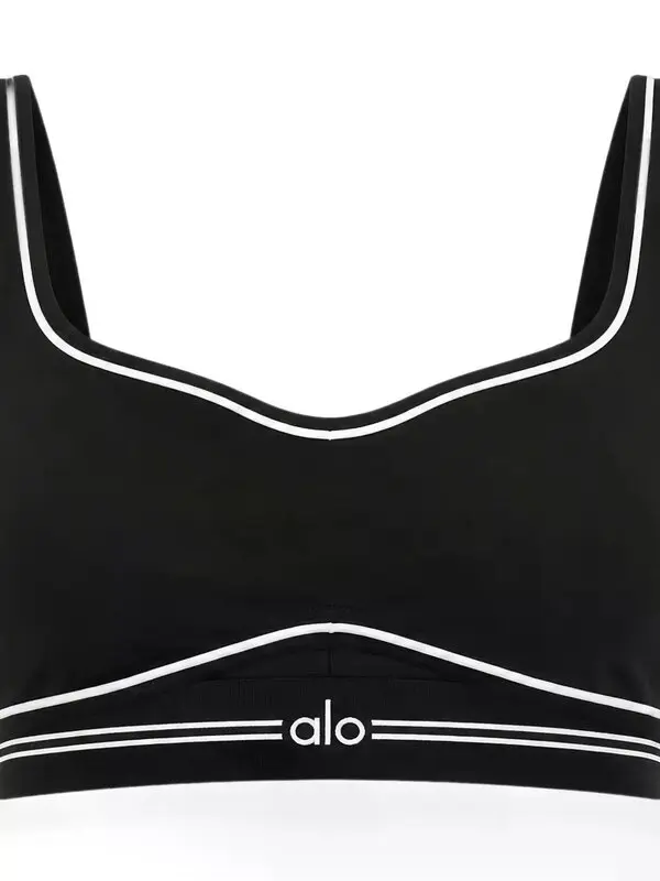 Alo Yoga Logo-detail Sports Bra - Black