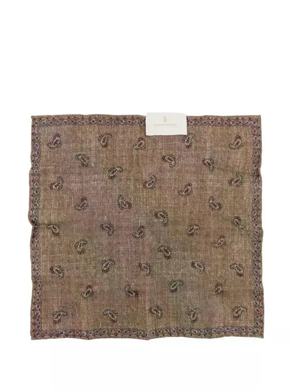 Brunello Cucinelli Paisley-print Square Scarf