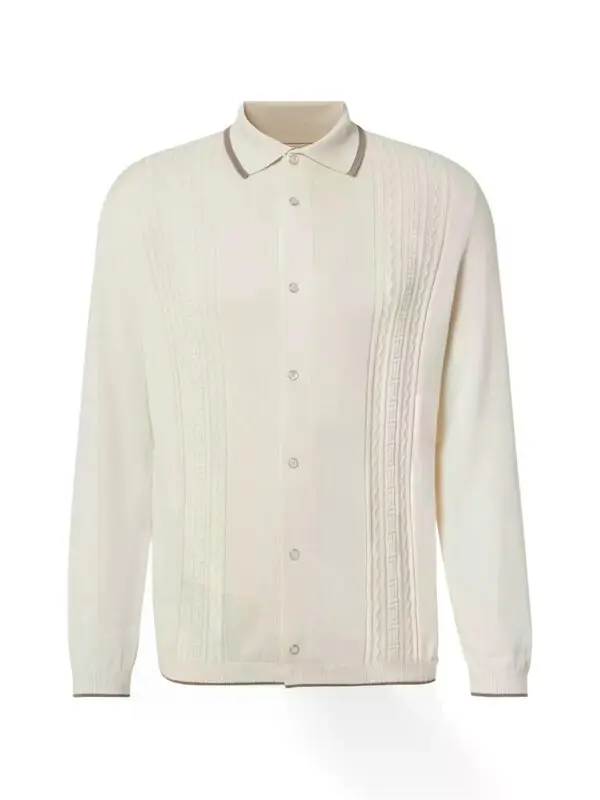 Brunello Cucinelli Cable-knit Button-up Shirt