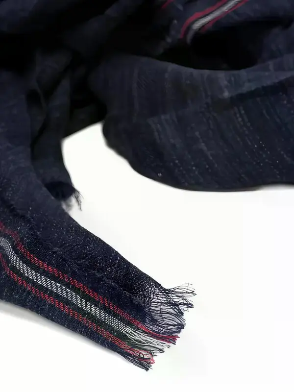 Brunello Cucinelli Striped Frayed Scarf