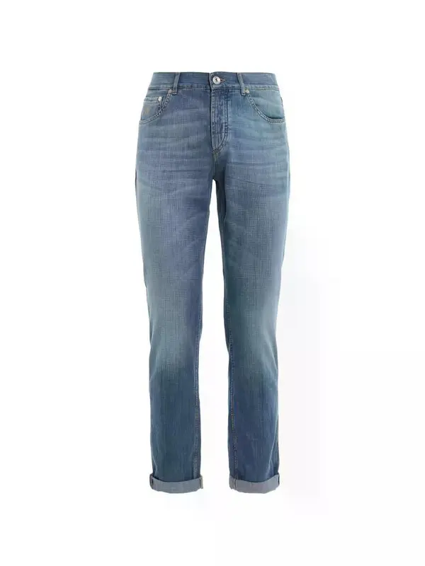 Brunello Cucinelli Washed Slim-cut Jeans