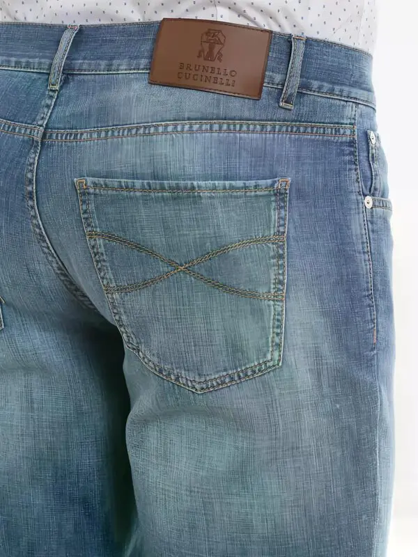 Brunello Cucinelli Washed Slim-cut Jeans