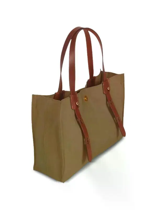 ROBERTA PIERI Edge Leather Trimmed Tote Bag