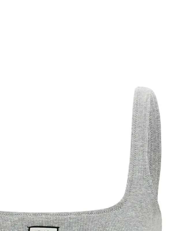 ENTIRE STUDIOS Ribbed Square Neck Tank Top - Gray